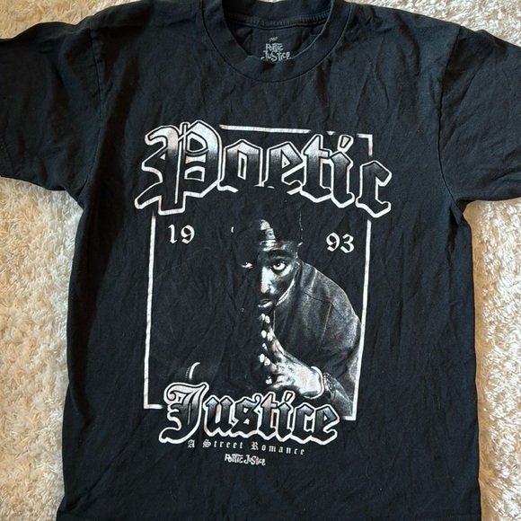 Poetic Justice | Shirts | Tupac Poetic Justice Black Tshirt | Poshmark